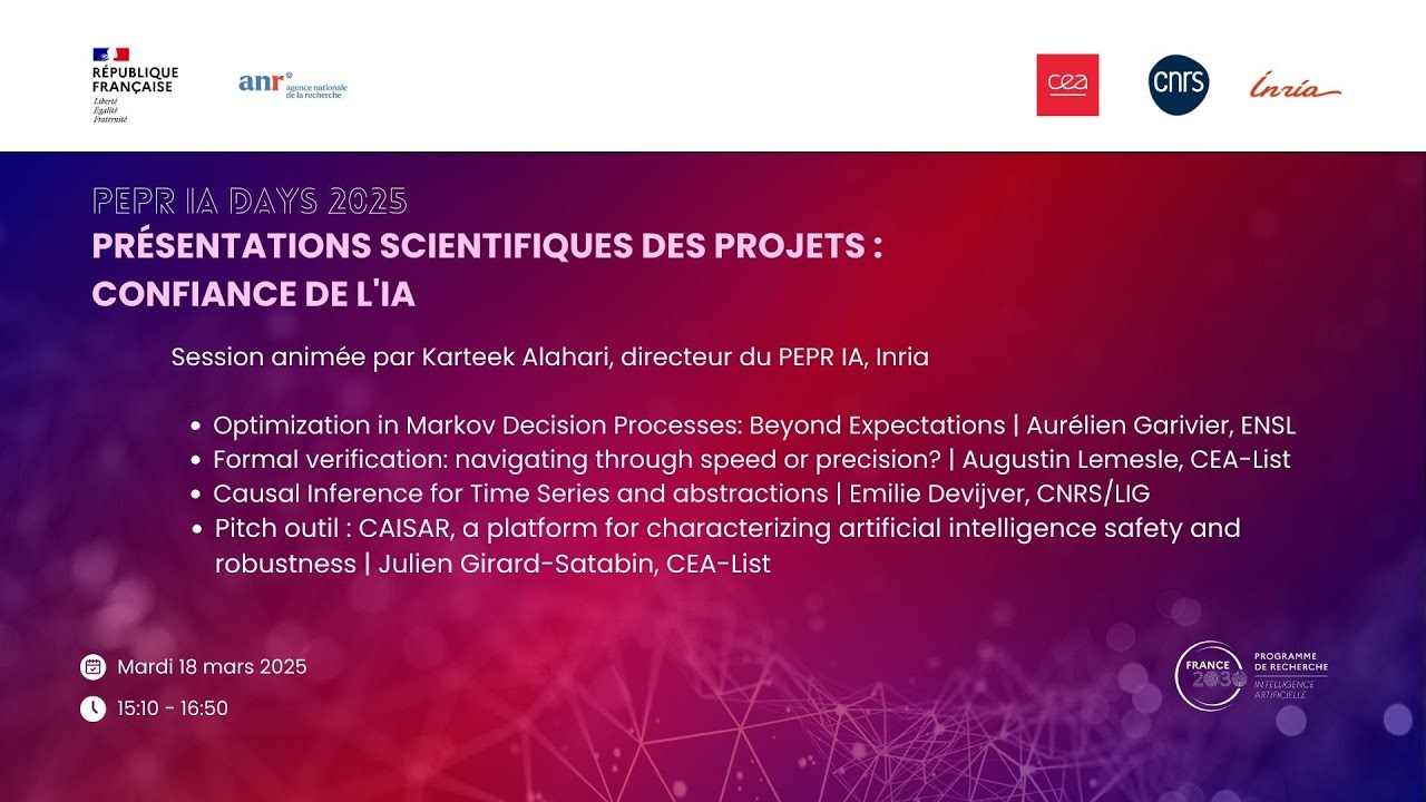 Confiance de l'IA | 18 mars 2025 - PEPR IA Days - YouTube