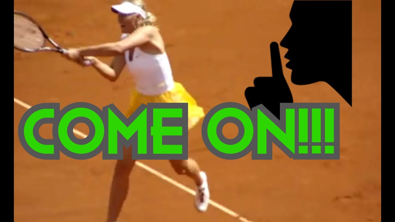 Maria Sharapova screaming and making her hair look nice - YouTube