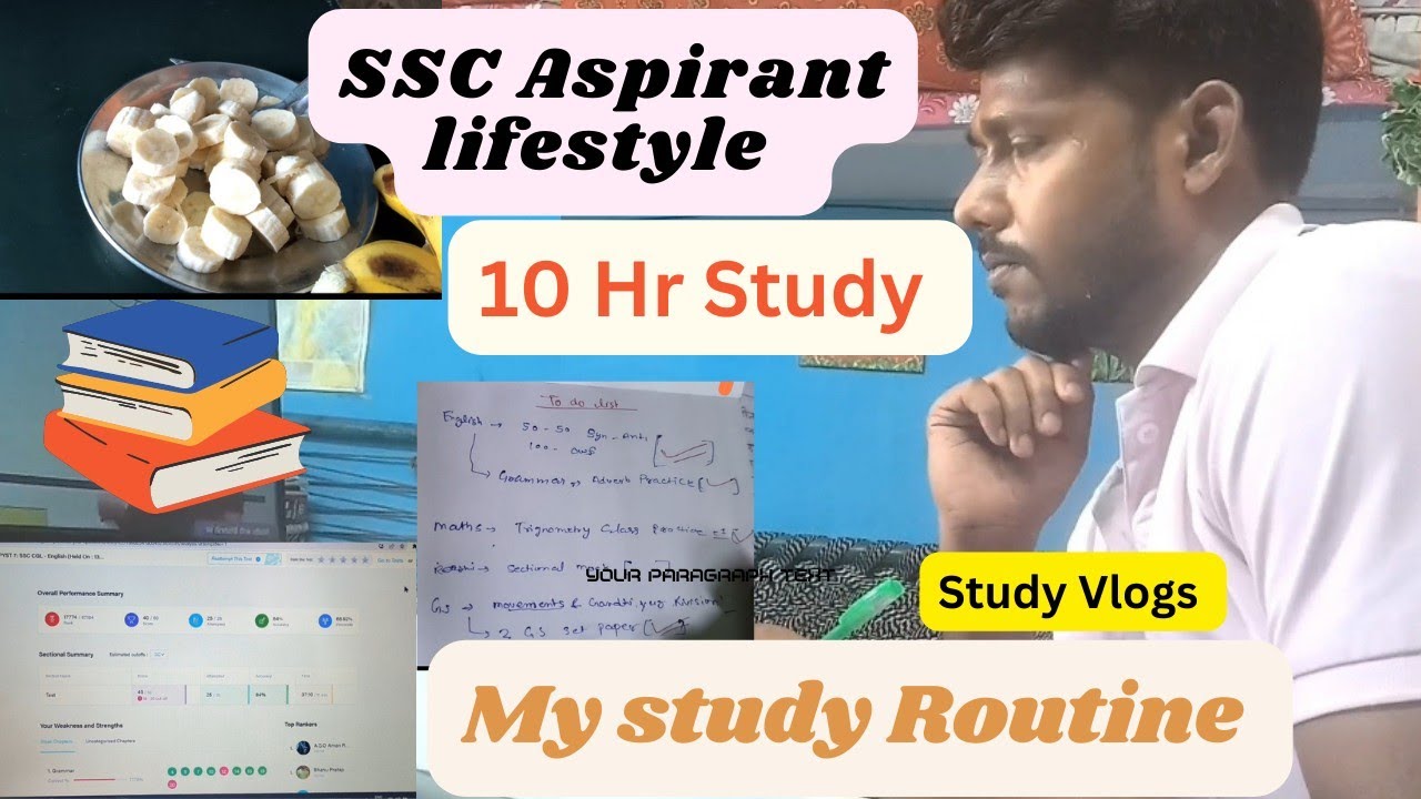 Study vlog || productive days in my life as a ssc aspirant || Target ...