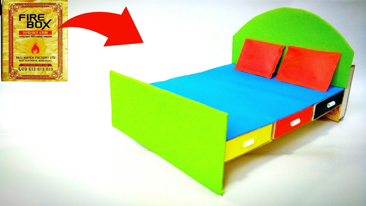 How to Make A Bed With Matchbox at home|Matchbox Bed|matchis ka bed ...