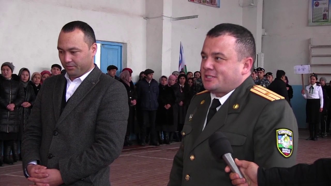 15-Maktab Uchko'prik. 14-yanvar xarbiy bayram - YouTube