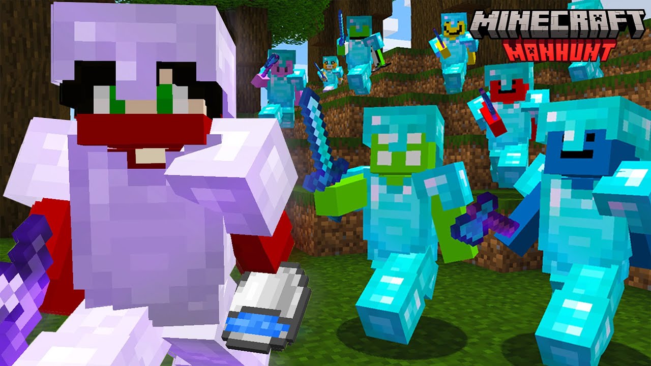 Minecraft Speedrunner VS 8 Hunters (Manhunt) - YouTube