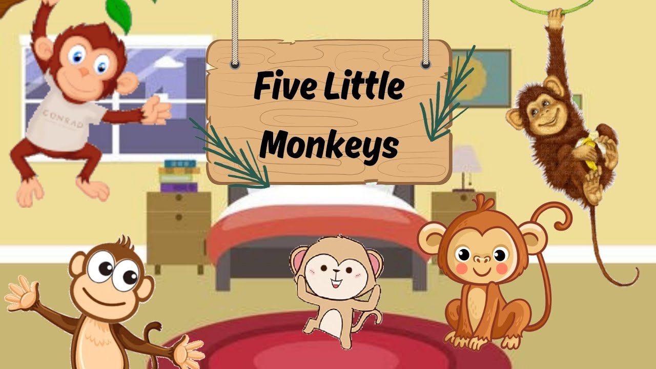 Five Little Monkeys| Nursery Rhymes For Kids| Fun Learning| Preschool ...