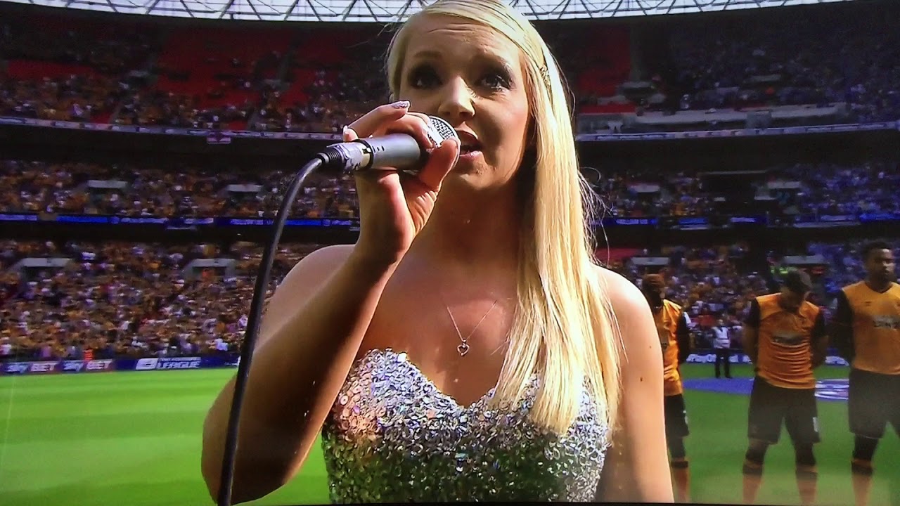 Emily Haig Soprano National Anthem Wembley Stadium Football League ...