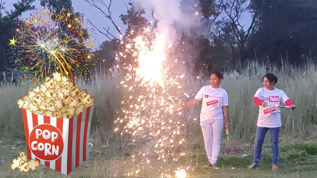 Popcorn Fountain Fireworks Show Poltu Engineer | Diwali Experiments ...