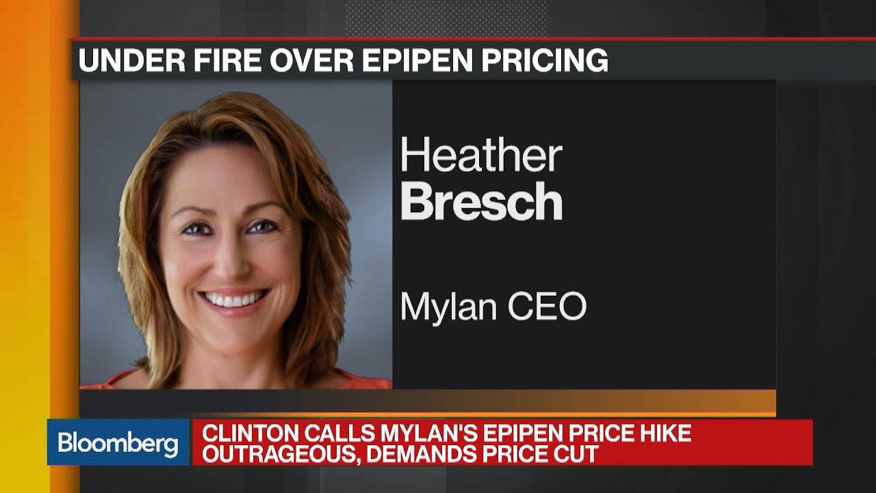 Mylan CEO Faces Calls to Explain 400% EpiPen Increase - YouTube