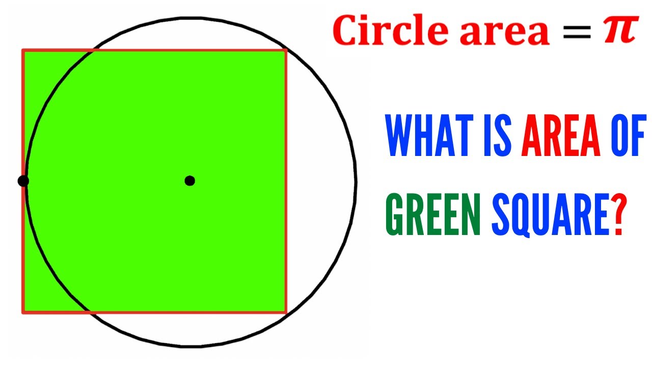 Can you find the area of the Green Square? | Circle | (Step-by-step ...