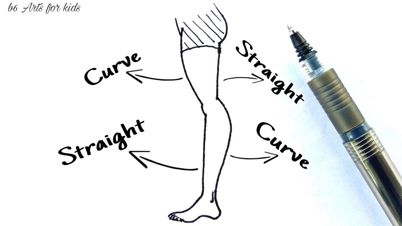 How to draw a Leg Step by Step | Leg Drawing Lesson - YouTube