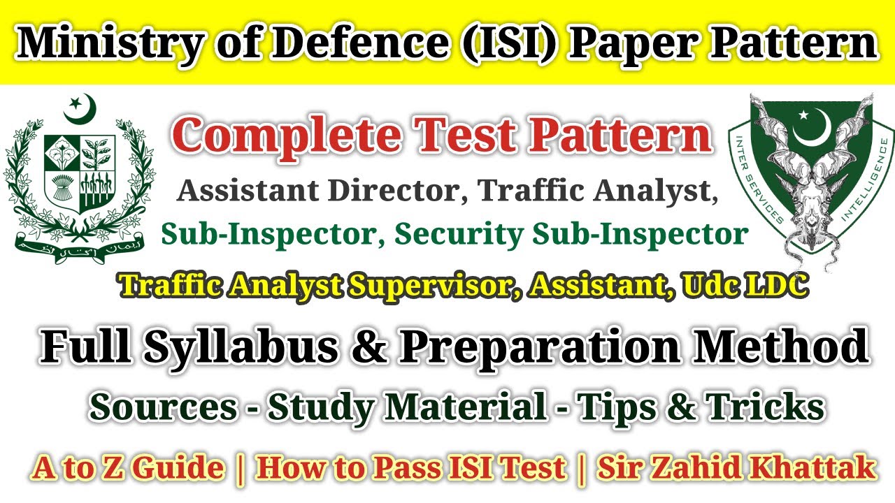 Ministry of Defence ISI Paper Pattern Paper | Assistant Director ...