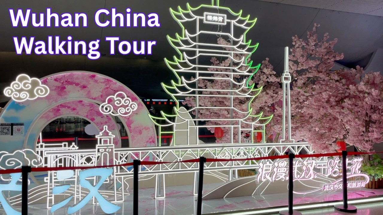 First Night in Wuhan, China | Rainy Arrival Walk & City Preview - YouTube