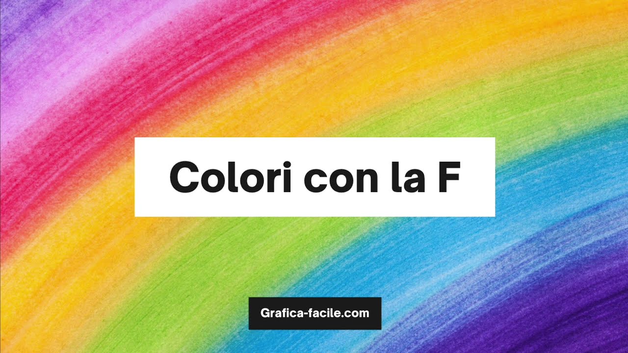 Colori con la Lettera F - YouTube