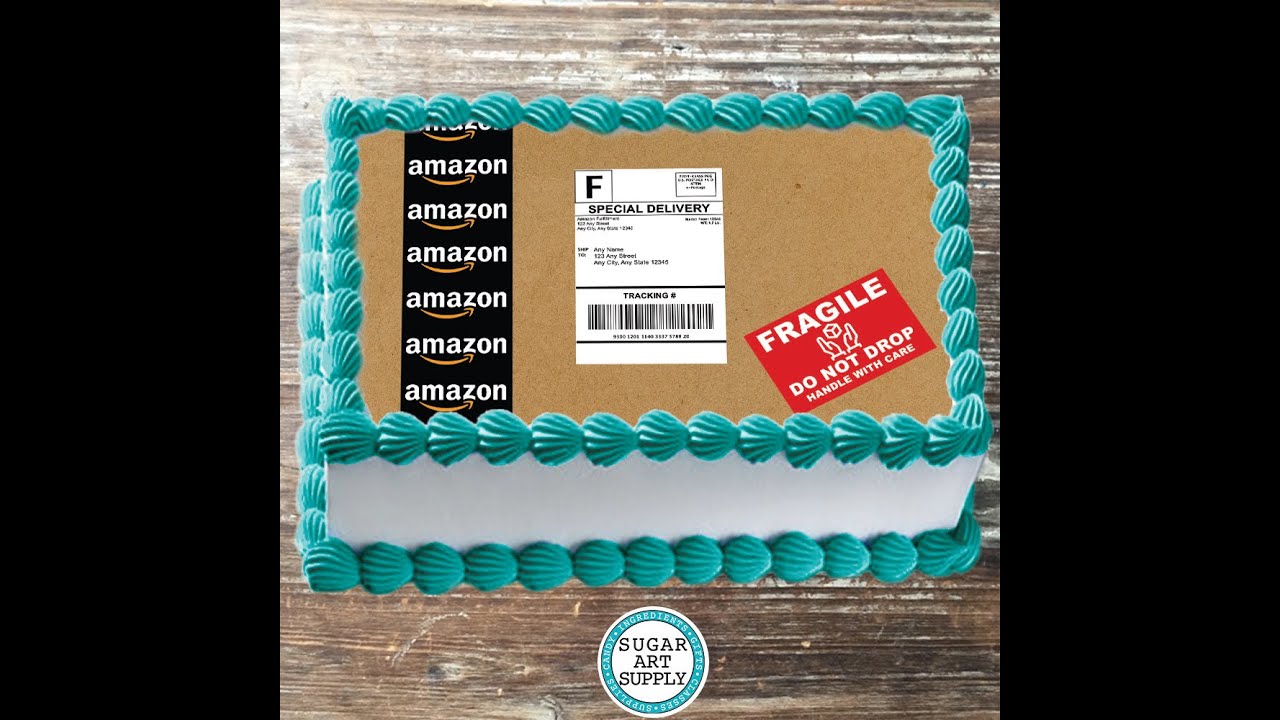 Shipping Package Cake Using Sugar Art Supply Online Image Designer ...