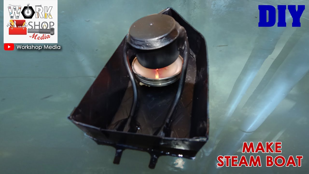 Home made steam boat ! നീരാവിയിൽ പ്രവർത്തിക്കുന്ന ഒരു boat ഉണ്ടാക്കാം ...