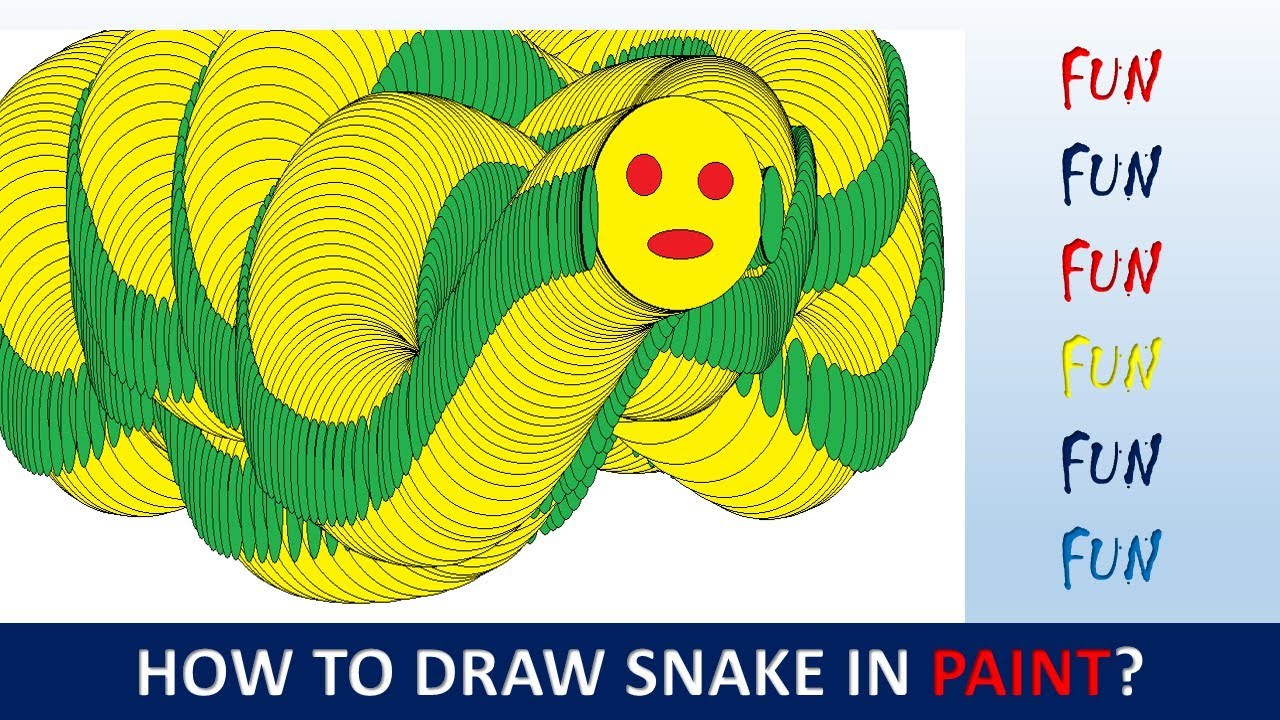 HOW TO DRAW SNKAE IN MS PAINT? EASY & FUN - YouTube