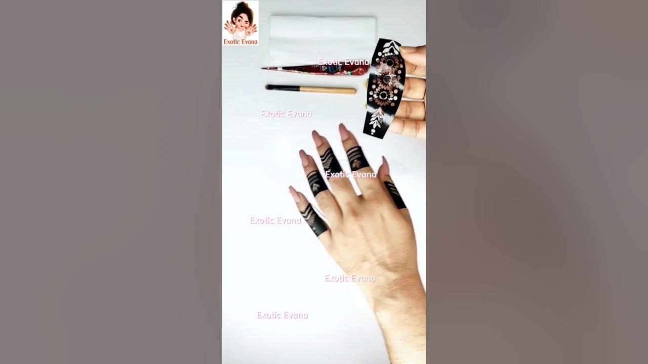 Henna sticker tutorial. How to use mehedi sticker. - YouTube