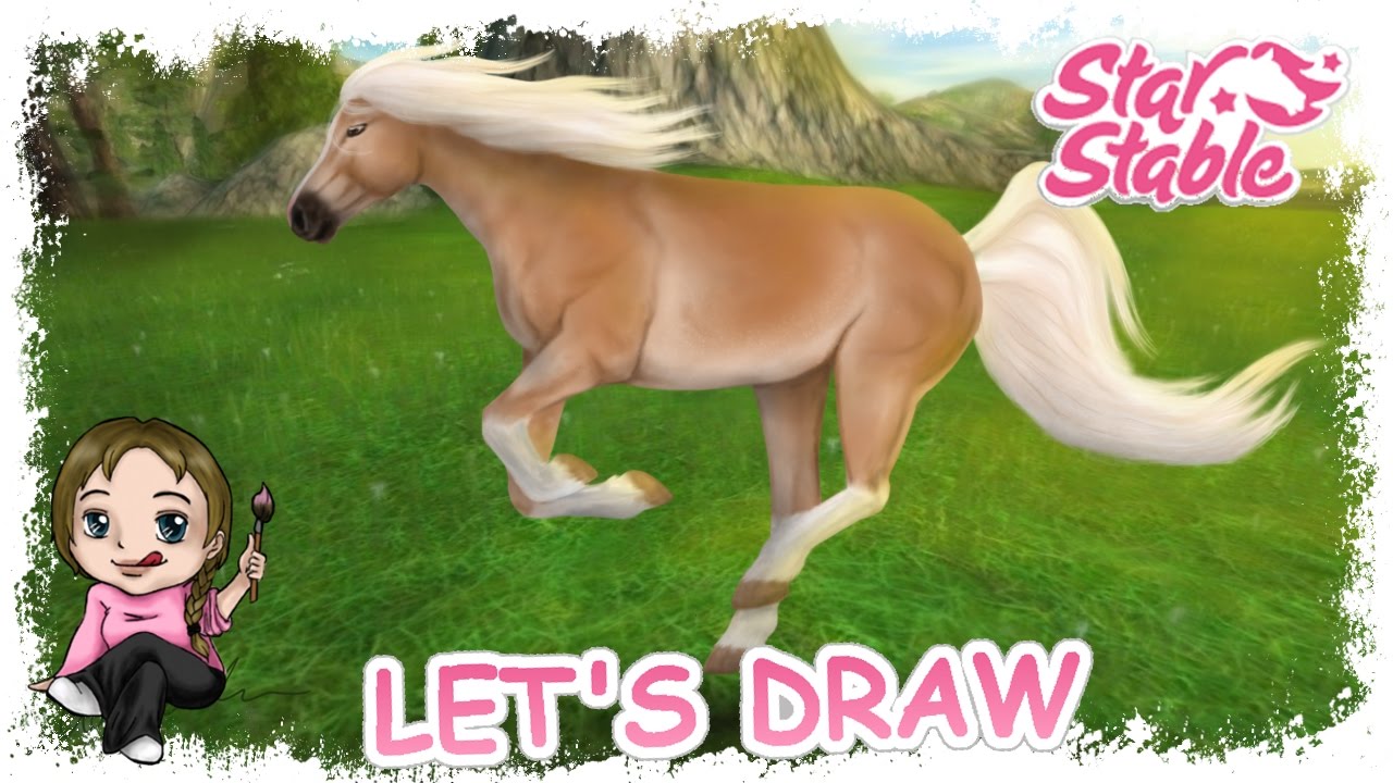 LET'S DRAW Star Stable [Haflinger] ~~ speedpainting - YouTube
