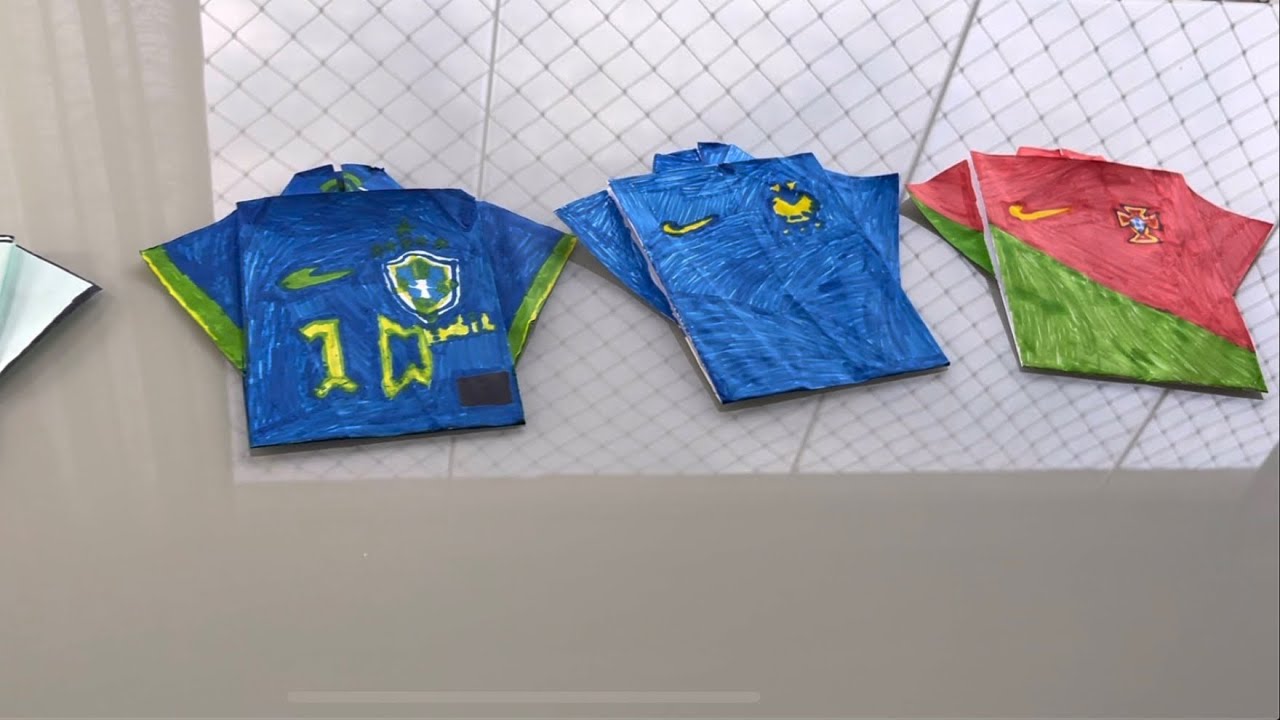 Tutorial camisa origami times de futebol - YouTube