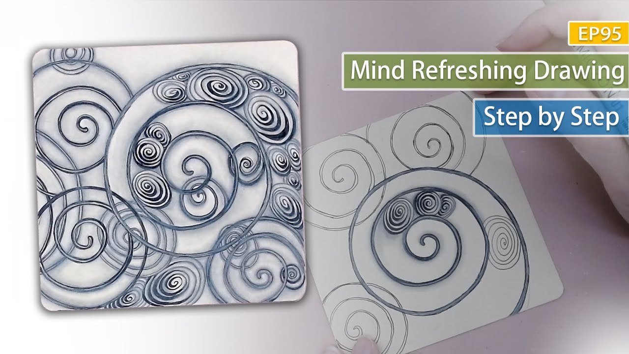 Mind refreshing drawing PRINTEMPS and Springs EP95 Zentangle inspired ...