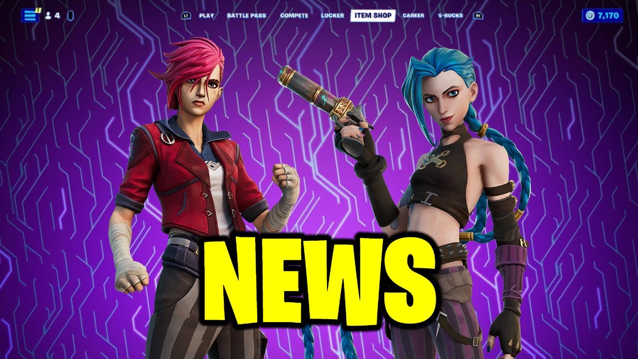 Jinx Vi Skins Files Changes Last Update Fortnite - YouTube
