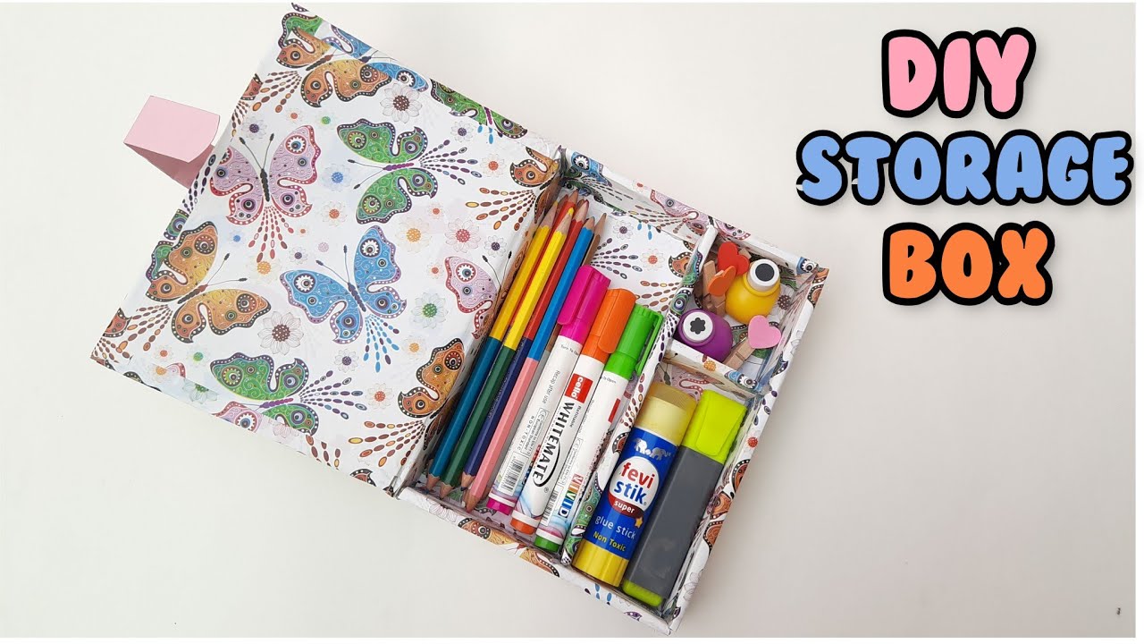 DIY Stationary Storage Box | Back To School DIY | Storage Box Making At ...