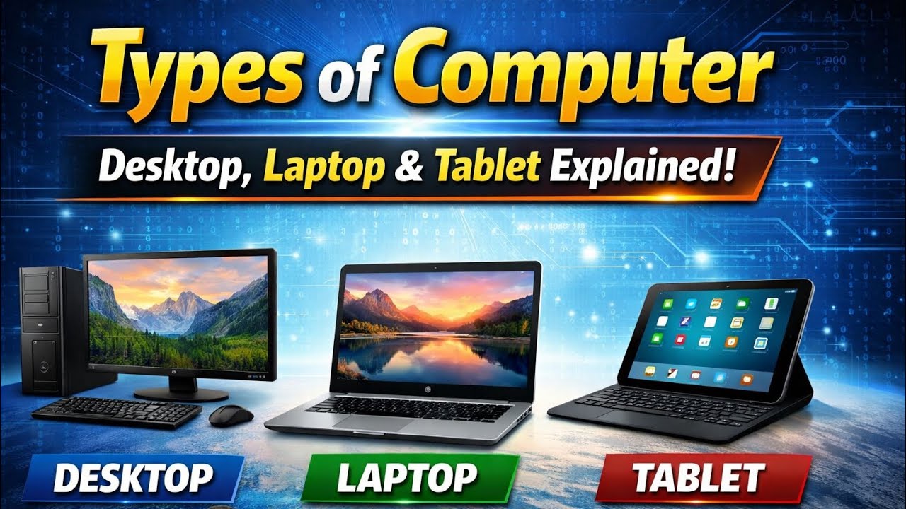 Types of Computer | Desktop, Laptop & Tablet Explained | Faizan ...