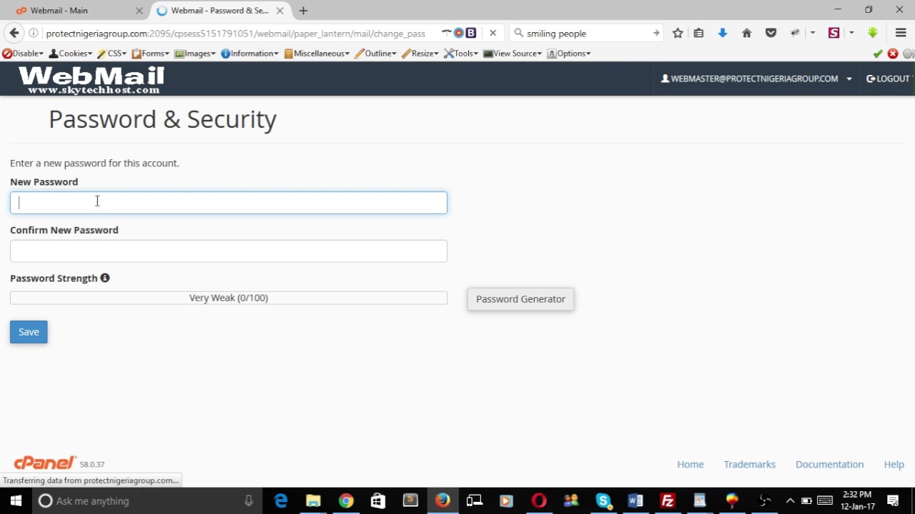How TO Change webmail Password using SquirrelMail - YouTube