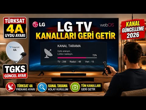 (YENİ) LG TV Kanal Güncelleme 2026 | Türksat 4A & TGKS Uydu Ayarı ve Kanal Tarama