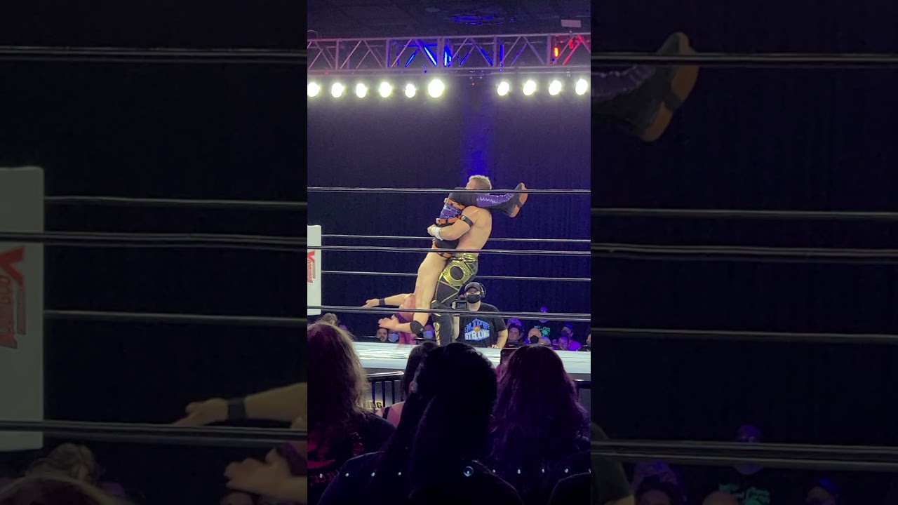 Alex Zayne near fall on Will Ospreay NJPW Strong Tapings 2300 Arena 10 ...