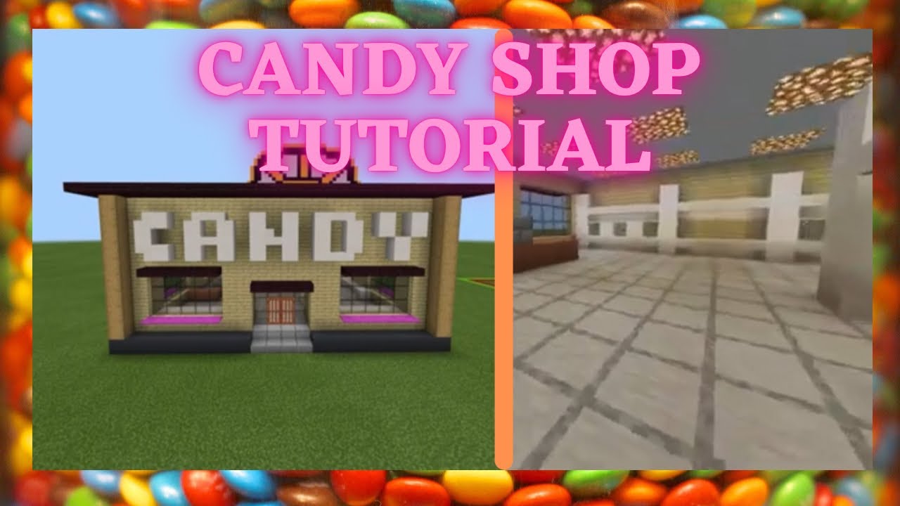 Minecraft Tutorial: How To Make A Candy Shop With Interior! - YouTube