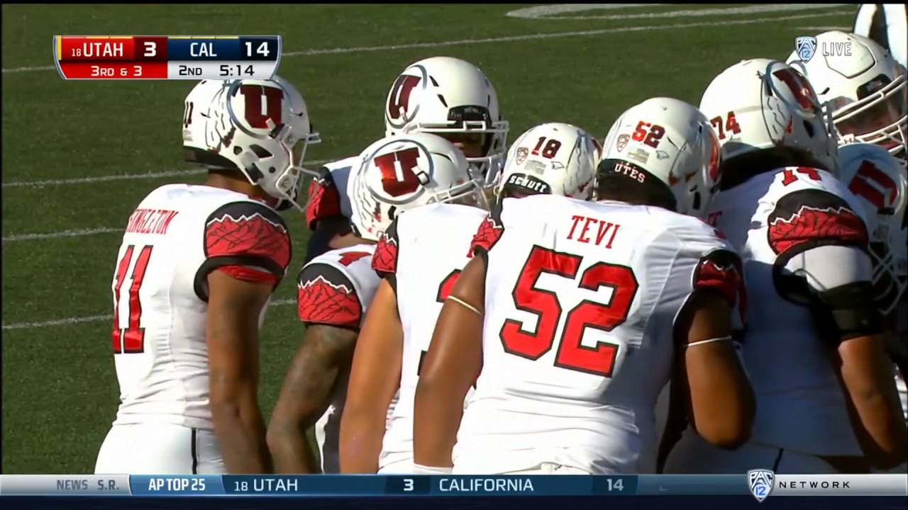 2016 Utah vs. Cal - First Touchdown Drive, 21 Plays - YouTube