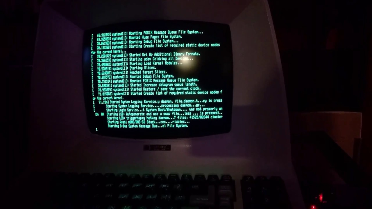 Booting Raspberry Pi on Televideo 910 Terminal - YouTube