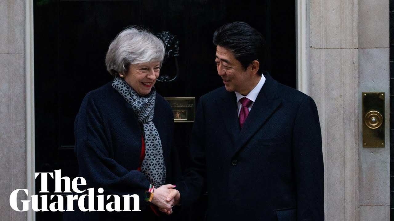 Theresa May with Japan's PM Shinzo Abe – watch live - YouTube