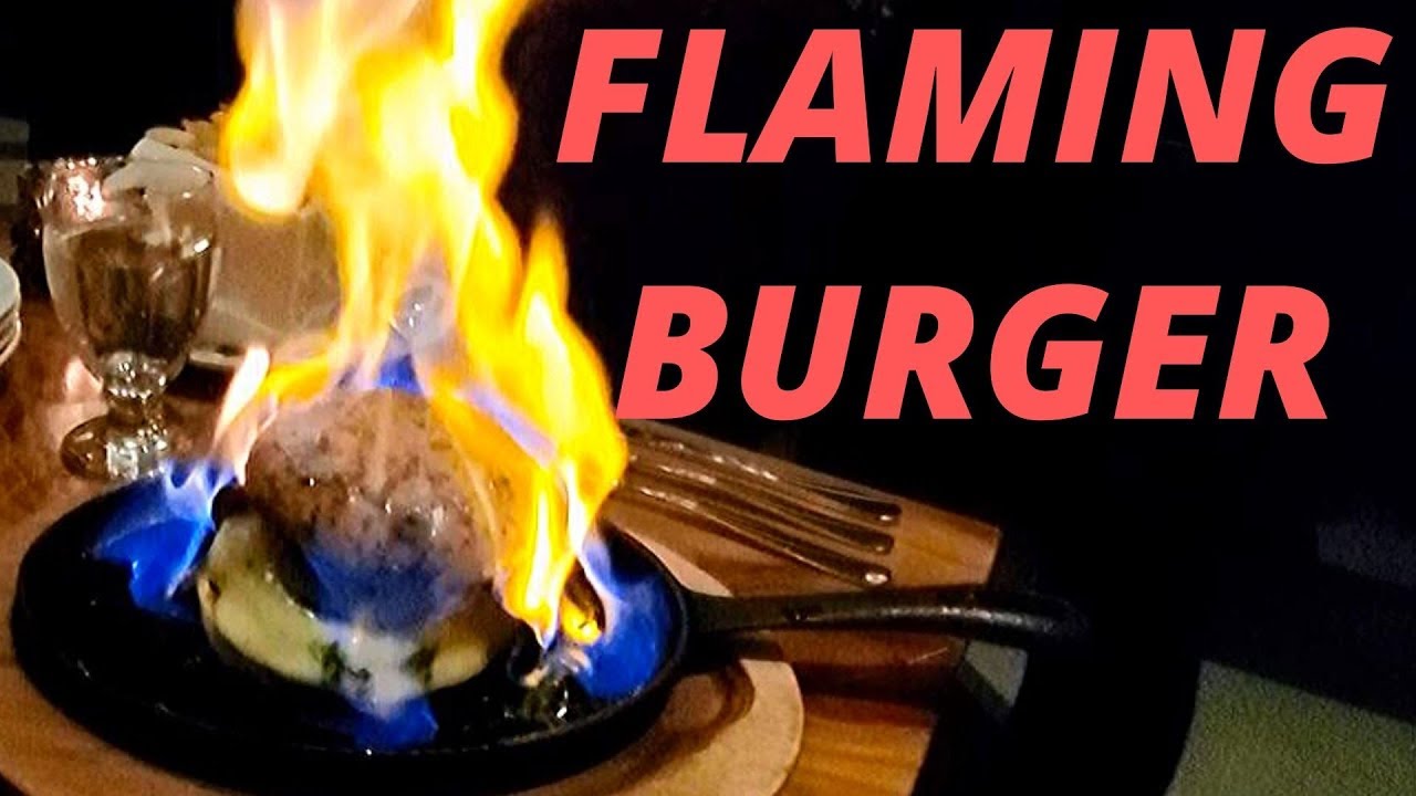 Flaming Burger! - YouTube