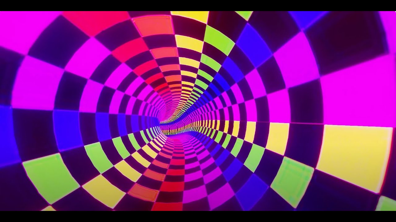 9 hours 4k Fast moving Multi color Tunnel Mind Relaxing Sci-fi light ...