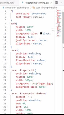 "Create a Fingerprint Scanning with HTML andCSS | YouTube Shorts" #HTML #CSS # ...
