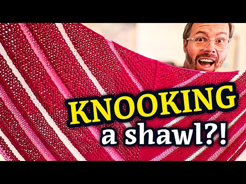 KNOOKING a Knitted Triangle Shawl | Right-handed Tutorial