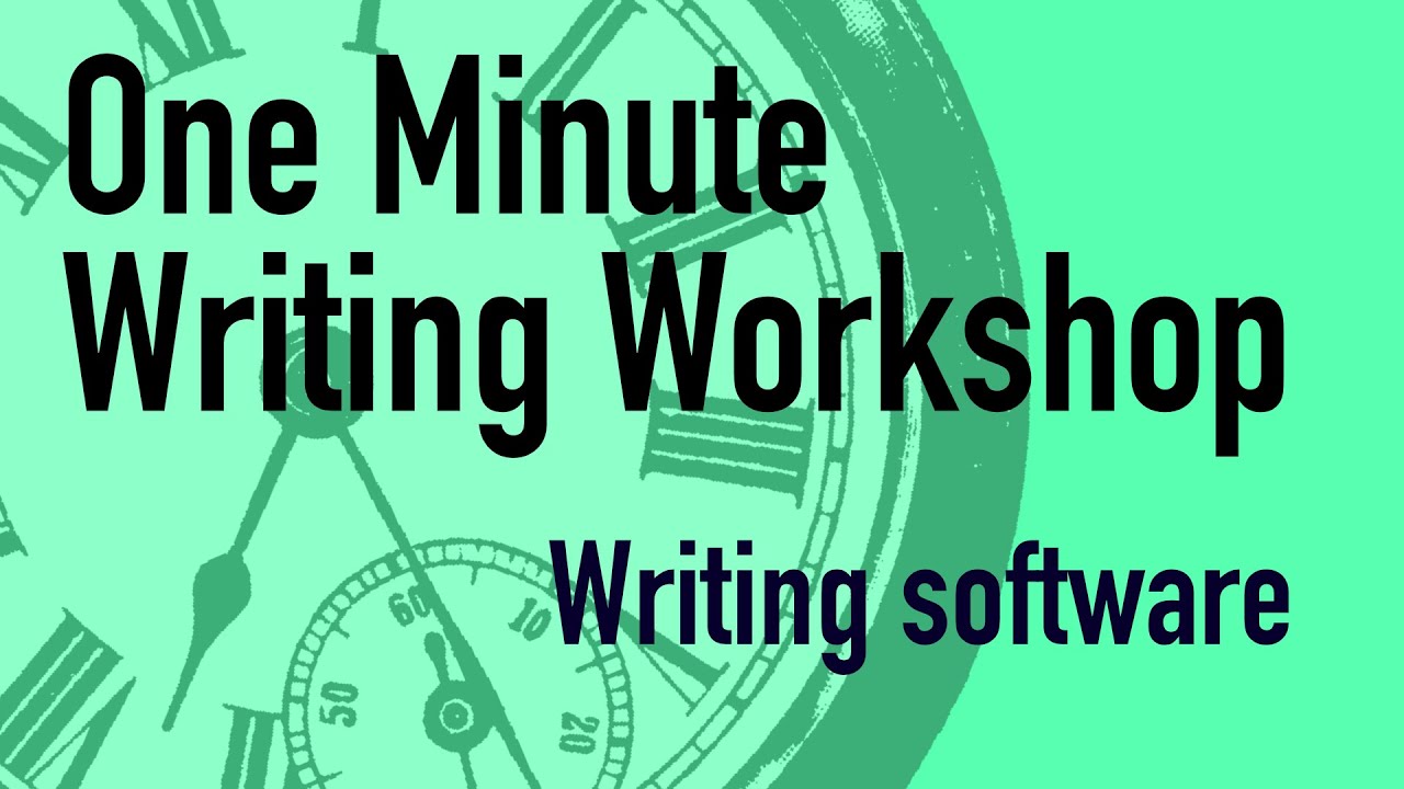 One Minute Writing Workshop: Writing Software - YouTube