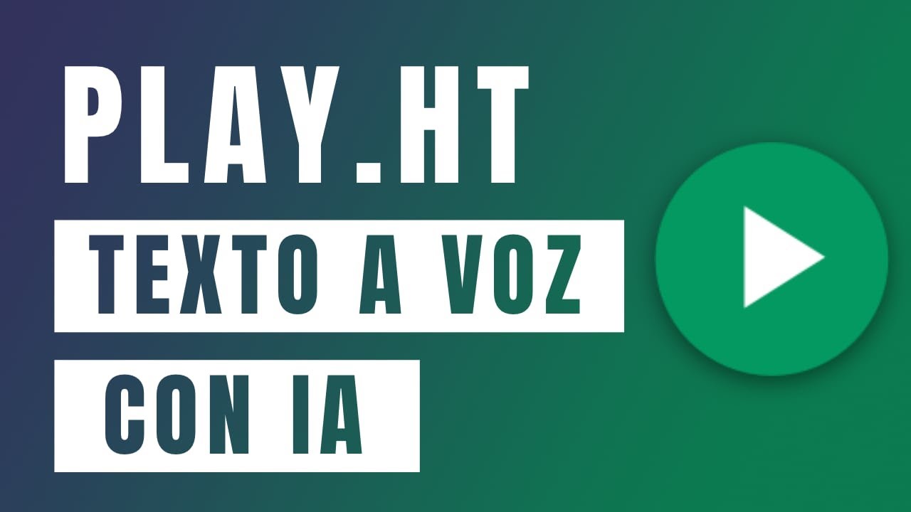 ≫ Convierte TEXTO a VOZ Realista y Profesional con Play HT | #AI 🤖 - YouTube
