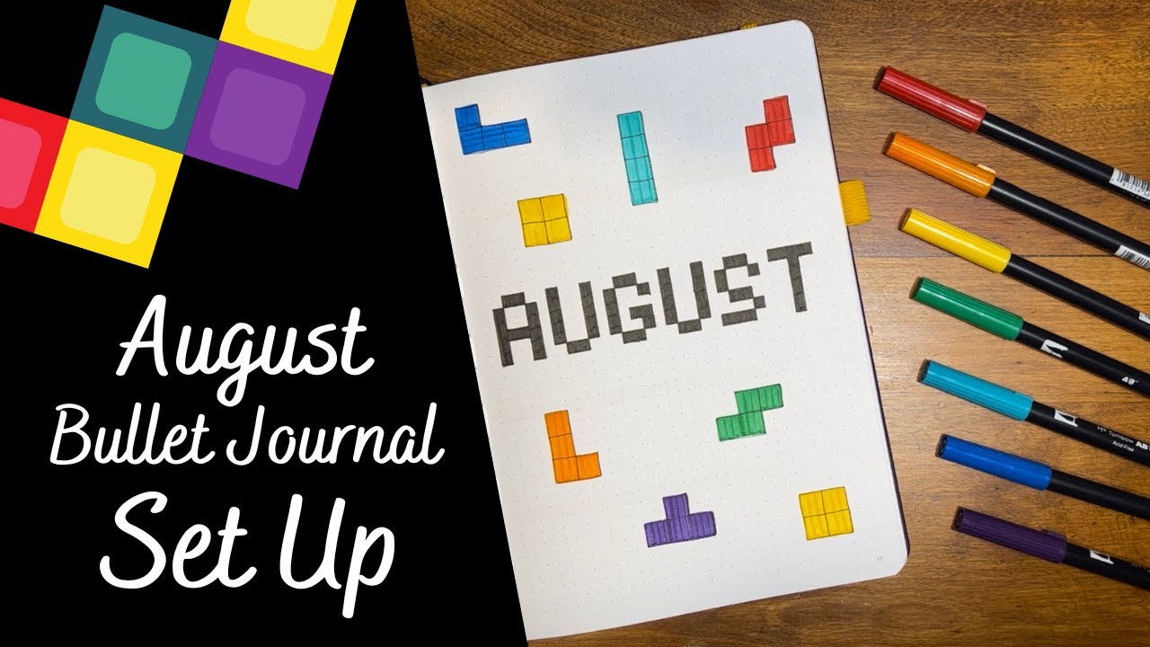 Tetris Bullet Journal Set Up || August 2023 - YouTube
