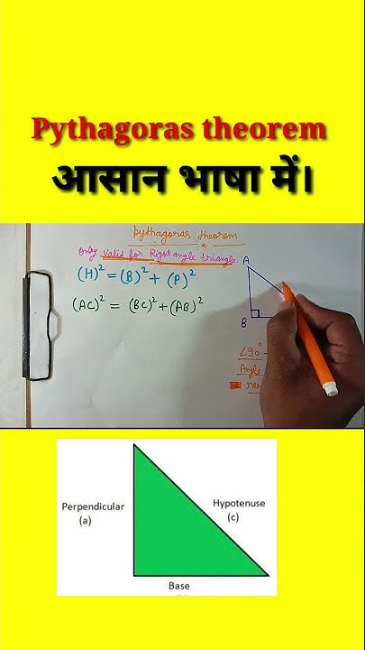 Pythagoras theorem in easy way 🔥🔥 |Pythagoras theorem| #shorts - YouTube