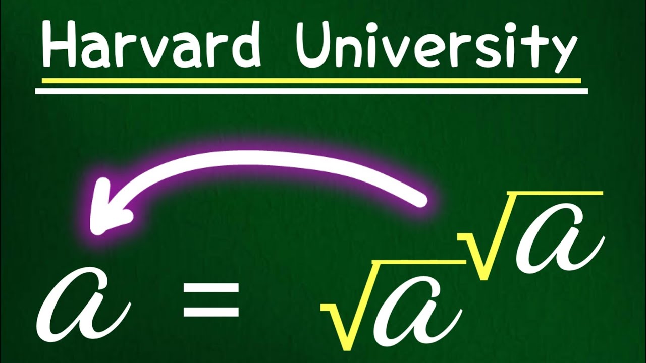 Solving " A Harvard University Admission interview trick || Maths ...