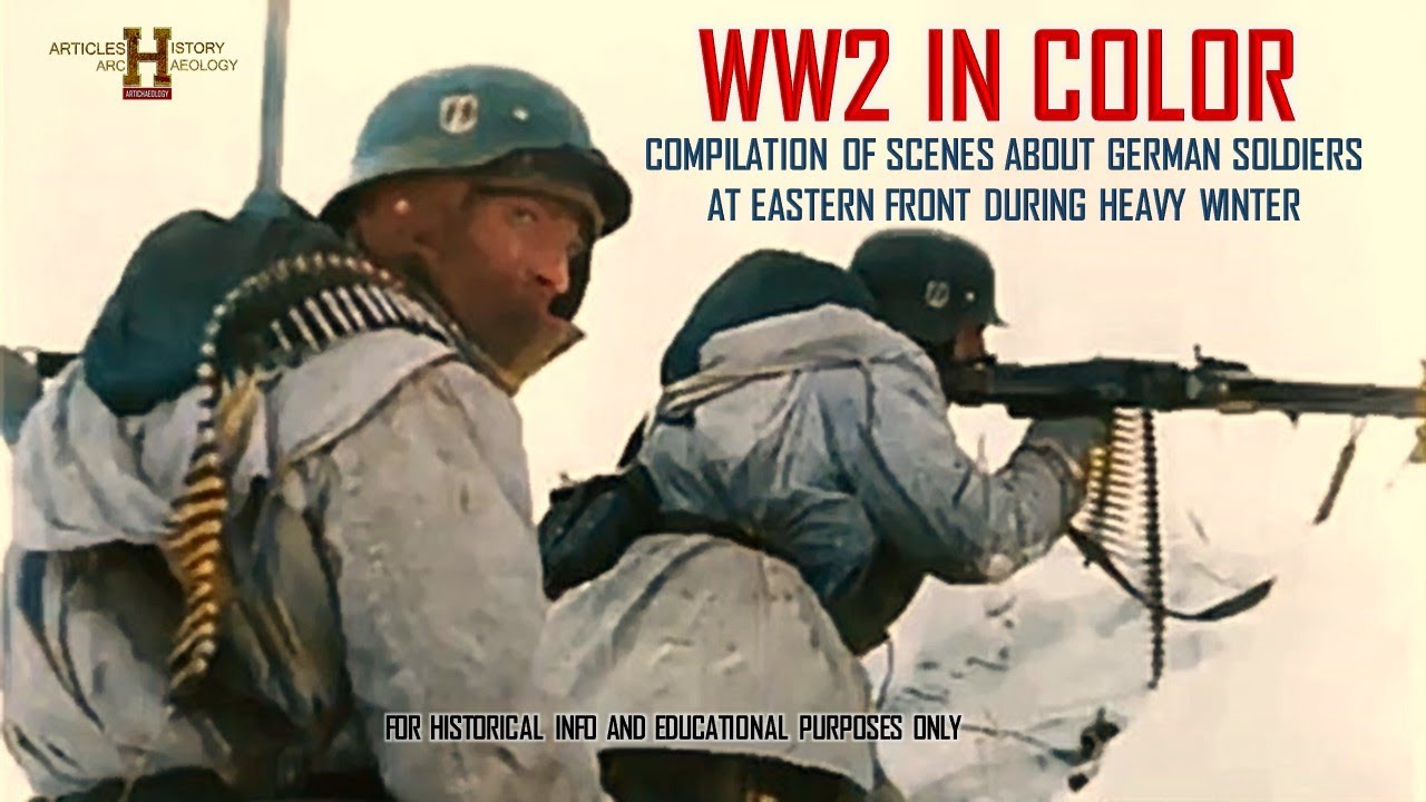 COMPILATION OF SCENES ABOUT GERMAN SOLDIERS AT EASTERN FRONT DURING ...