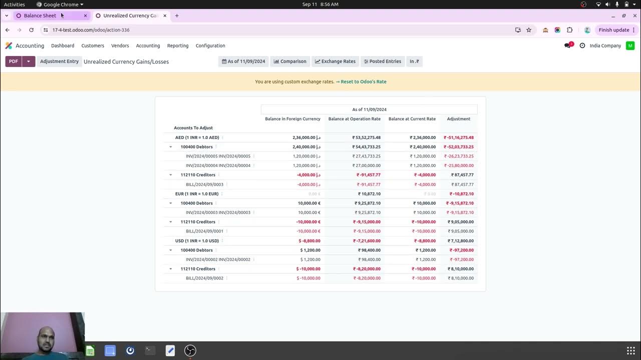 How to create Unrealised currency gain & loss report in Odoo | Multi-currency revaluation report ...