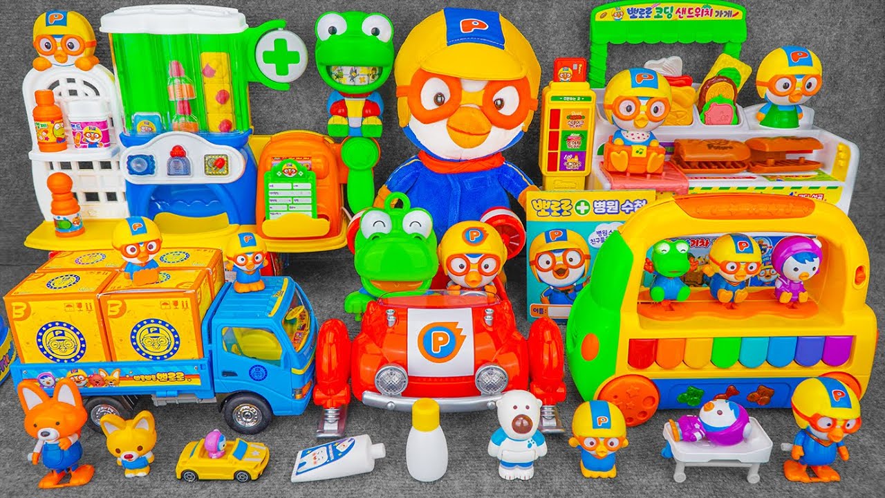 [Toy ASMR] 98 Minutes Satisfying with Unboxing Pororo Coding Sandwich ...