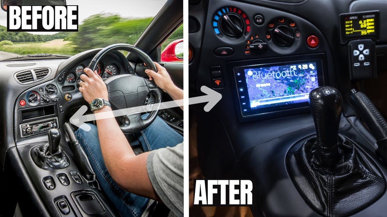 FD RX7 Build Seires - Double Din Head Unit Install + Door Speaker ...