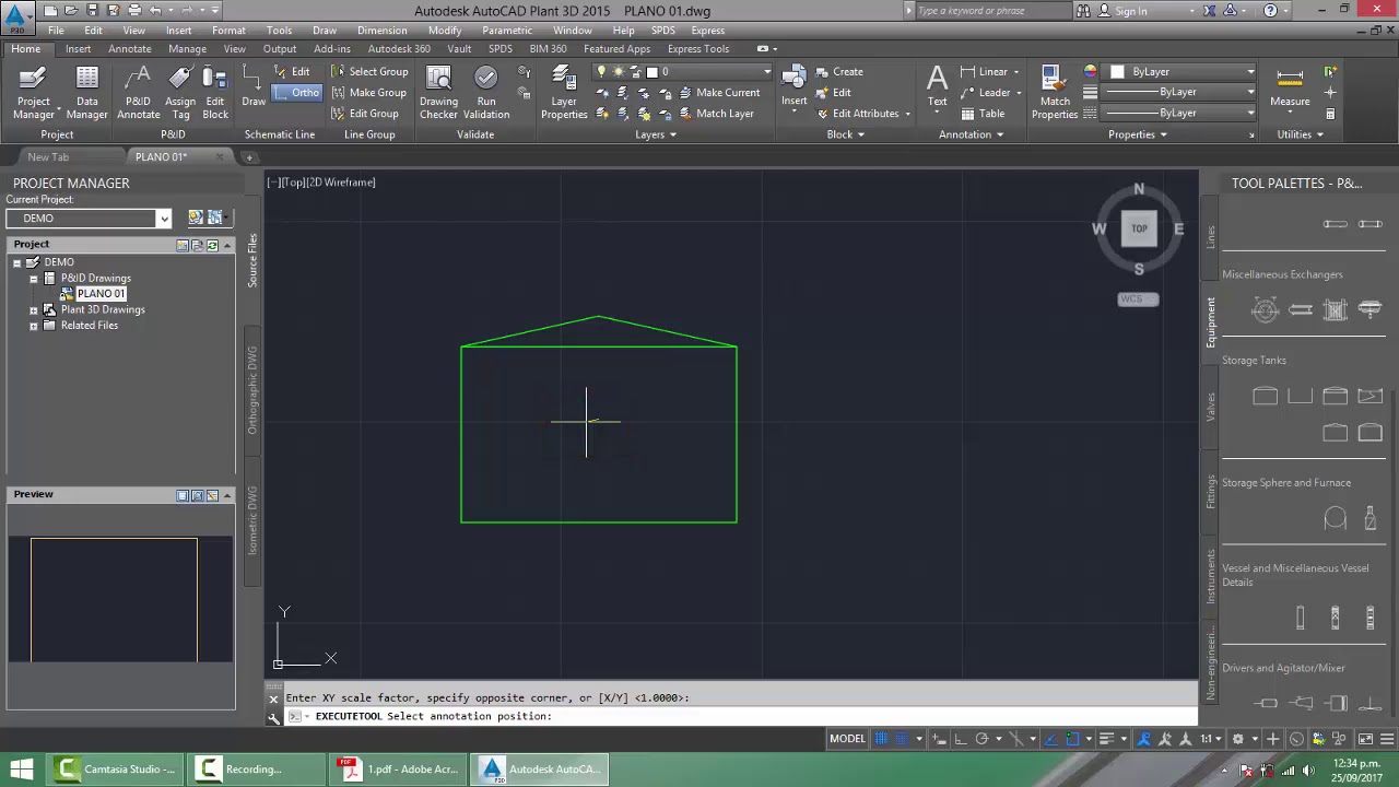 DEMO AUTOCAD PLANT 3D 2015 (3) - CREACION DE PLANOS P&ID - YouTube
