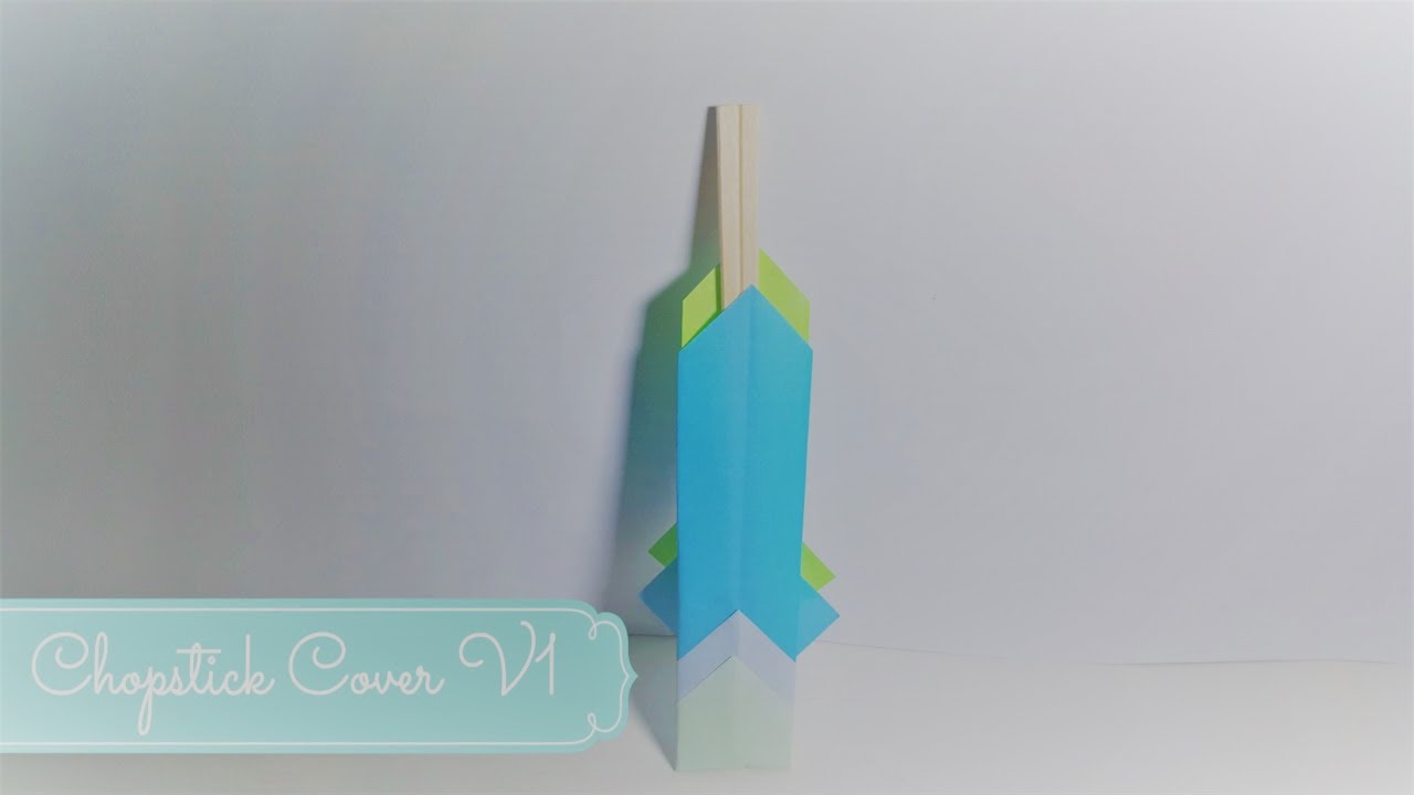 Fast, Easy Origami Chopstick Cover V1 Tutorial - YouTube
