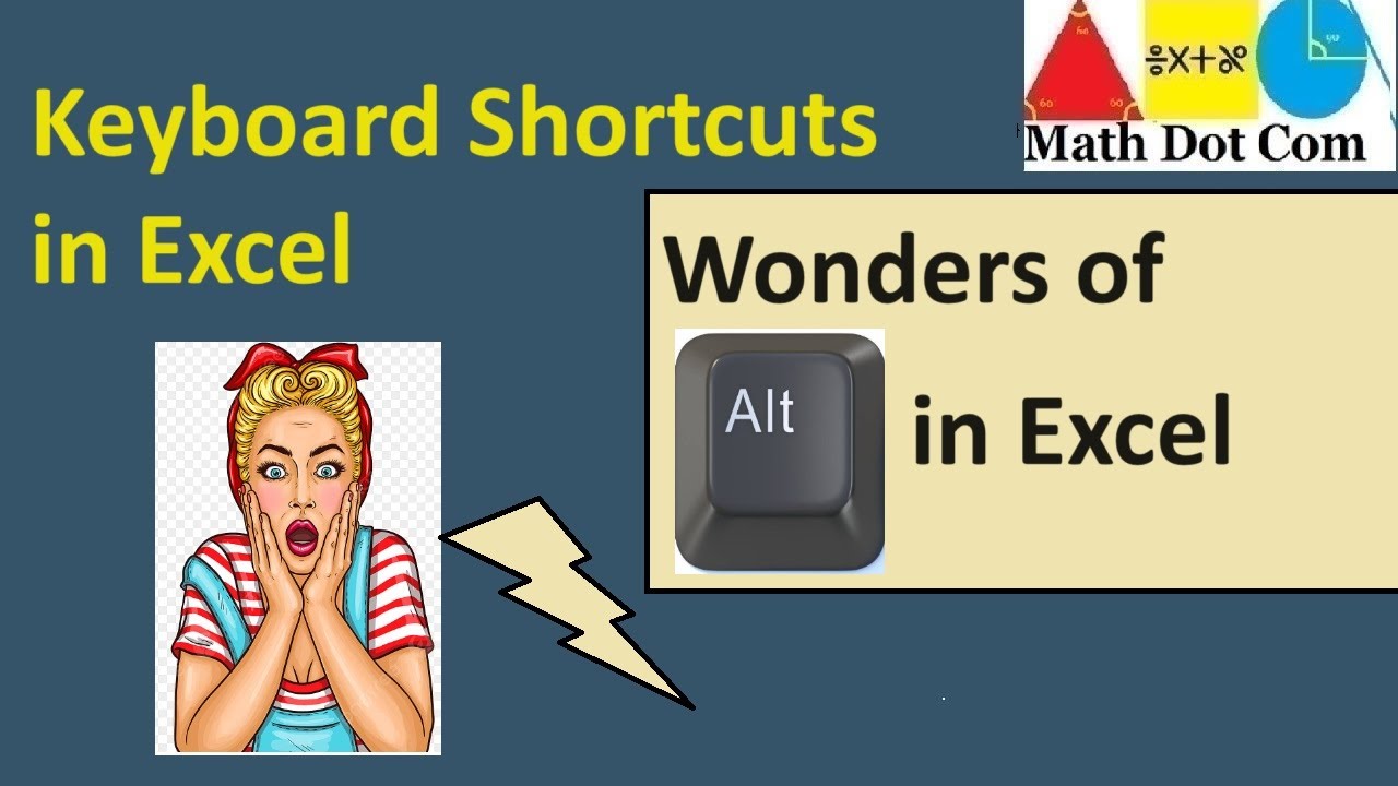 Excel Keyboard Shortcuts with Alt | Ribbon Keyboard Shortcuts | Math ...