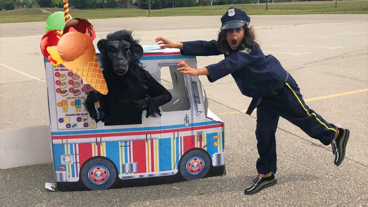 Police Buy Ice Cream from the Ice Cream Truck!! Kids Pretend Play ...