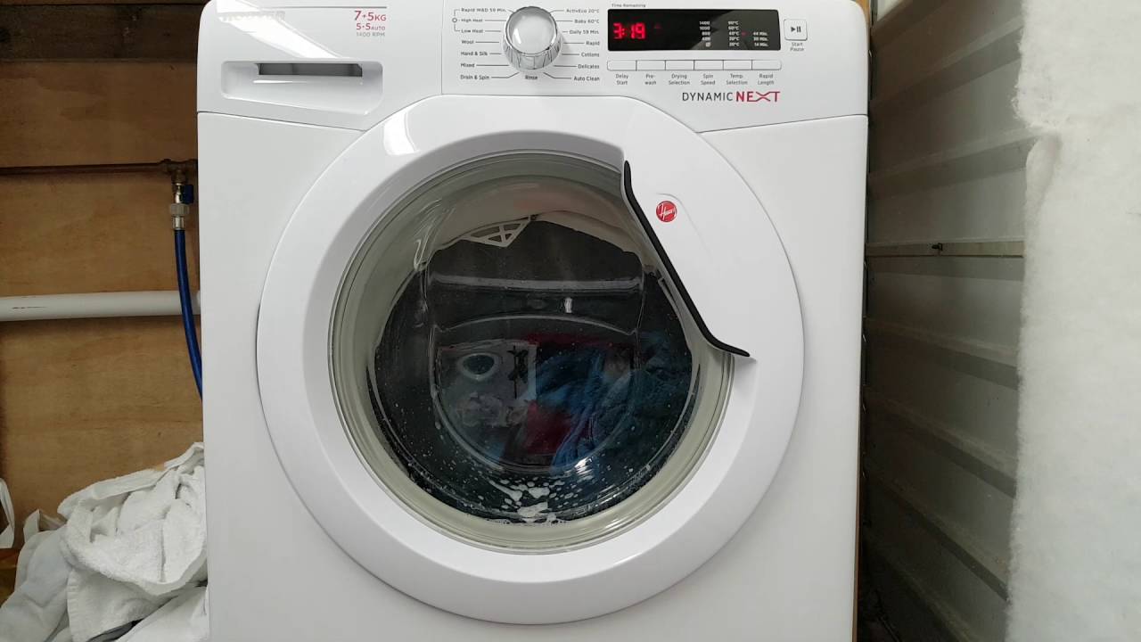 Hoover dynamic next cotton 40 half load 1/5 - YouTube